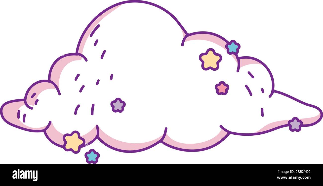 Cloud shape with stars design, Weather sky nature climate cloudy season ...