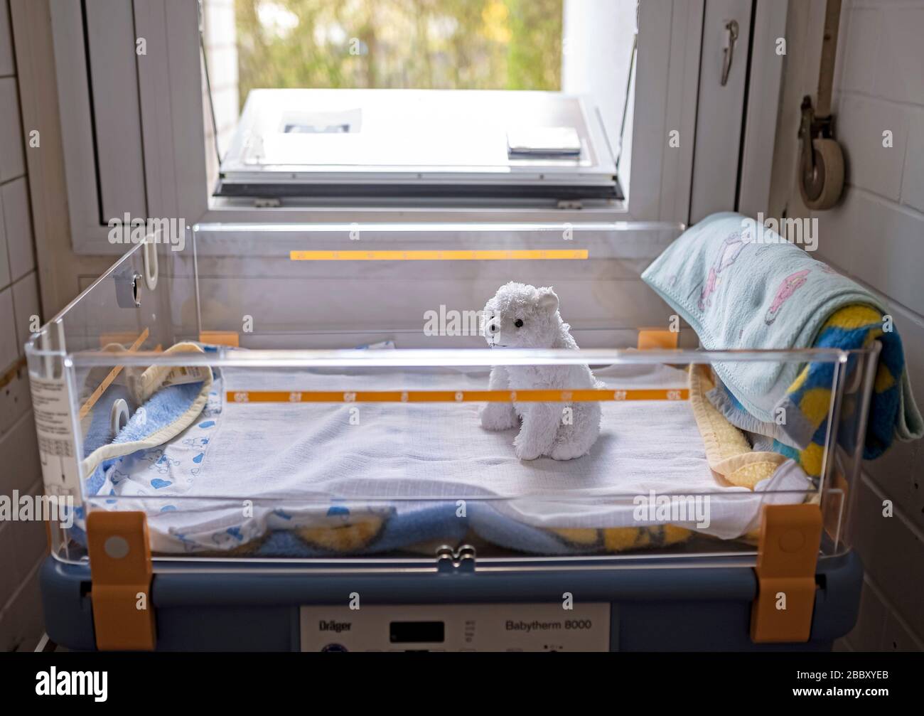 Karlsruhe, Germany. 31st Mar, 2020. View to the baby hatch Karlsruhe ...