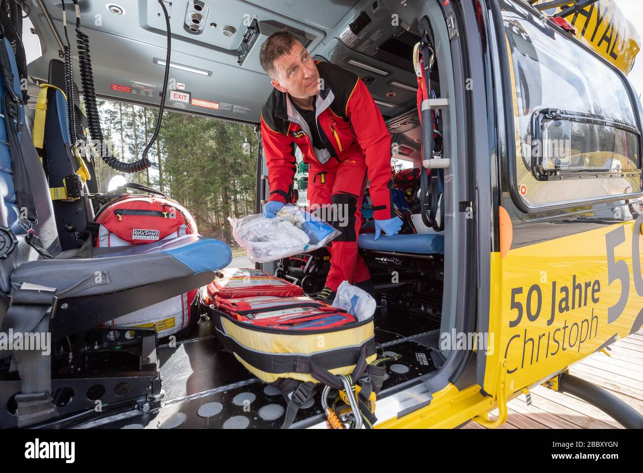Munich, Germany. 27th Mar, 2020. Klaus Schmid, emergency paramedic ...