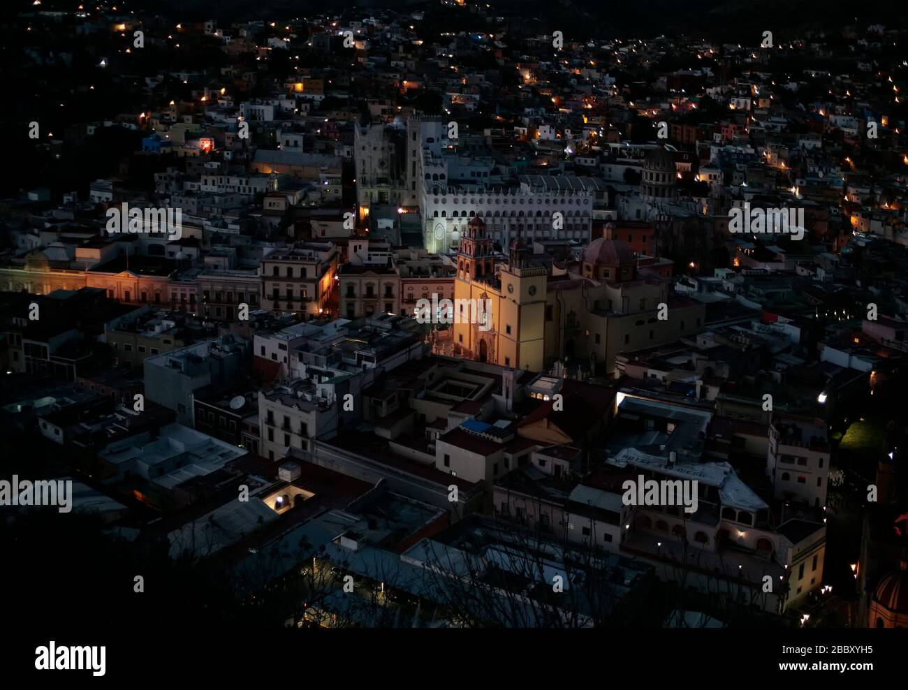 Guanajuato Mexico at night Stock Photo - Alamy