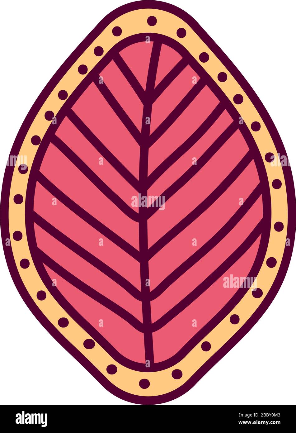 Isolated pink leaf design of Floral nature plant garden ornament botany ...