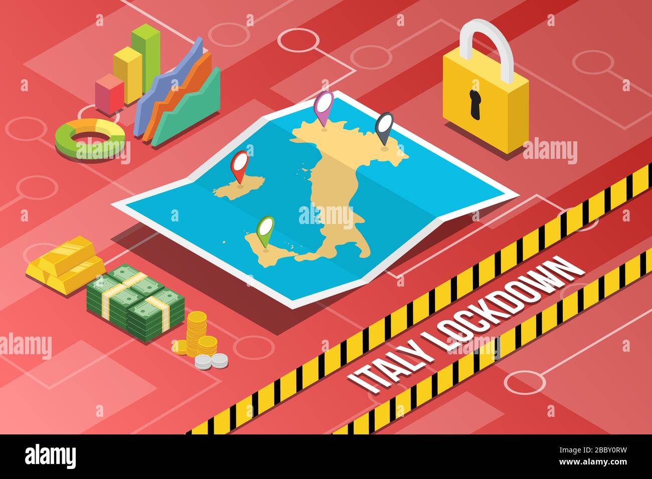 Shut down covid italia hi-res stock photography and images - Alamy