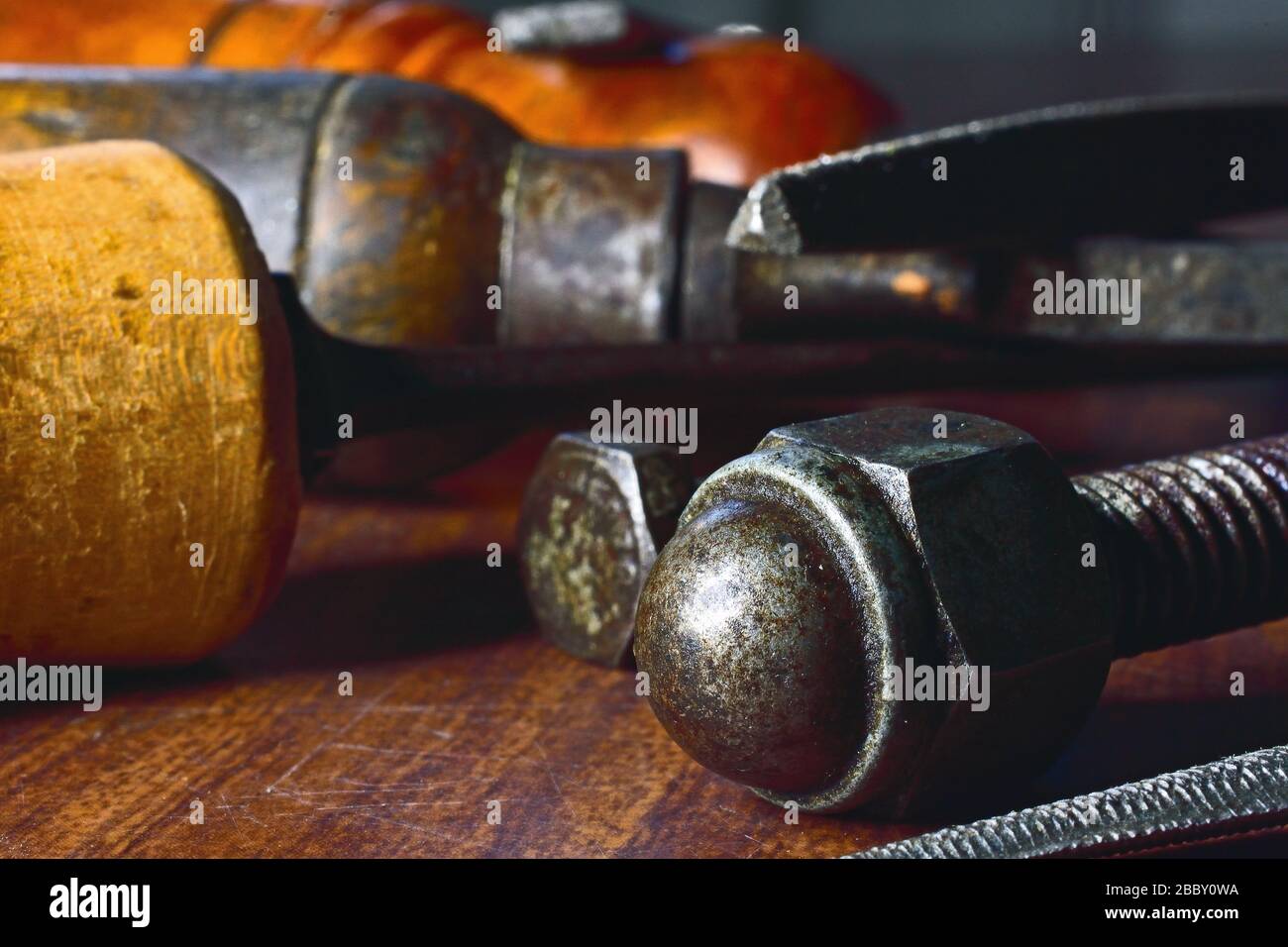 set of old and widely used tools Stock Photo - Alamy