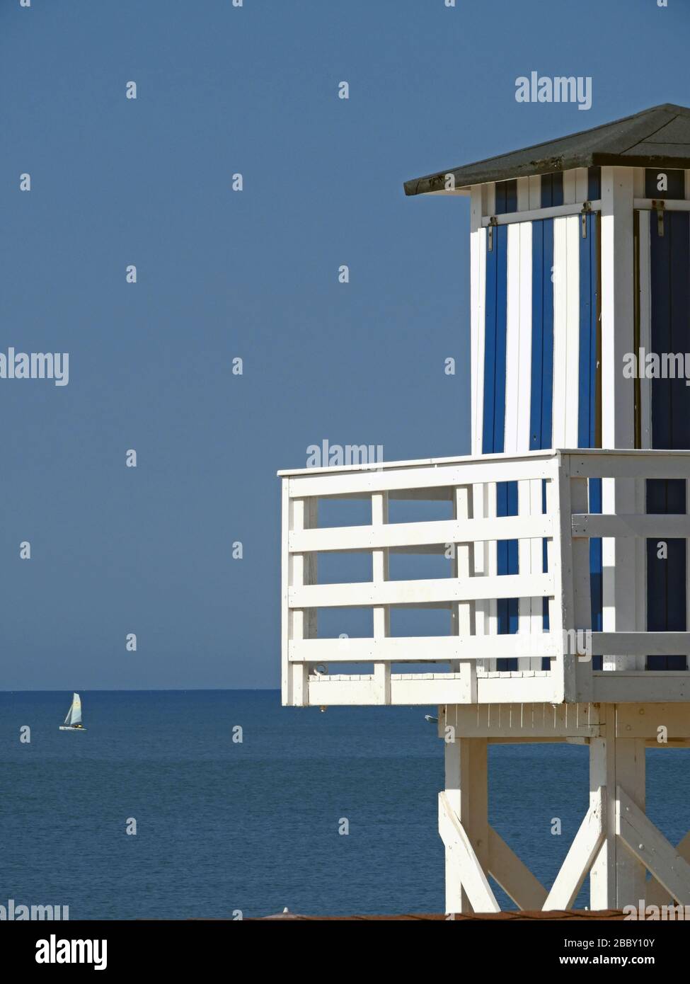 lifeguard house on a beach in huelva Stock Photo - Alamy