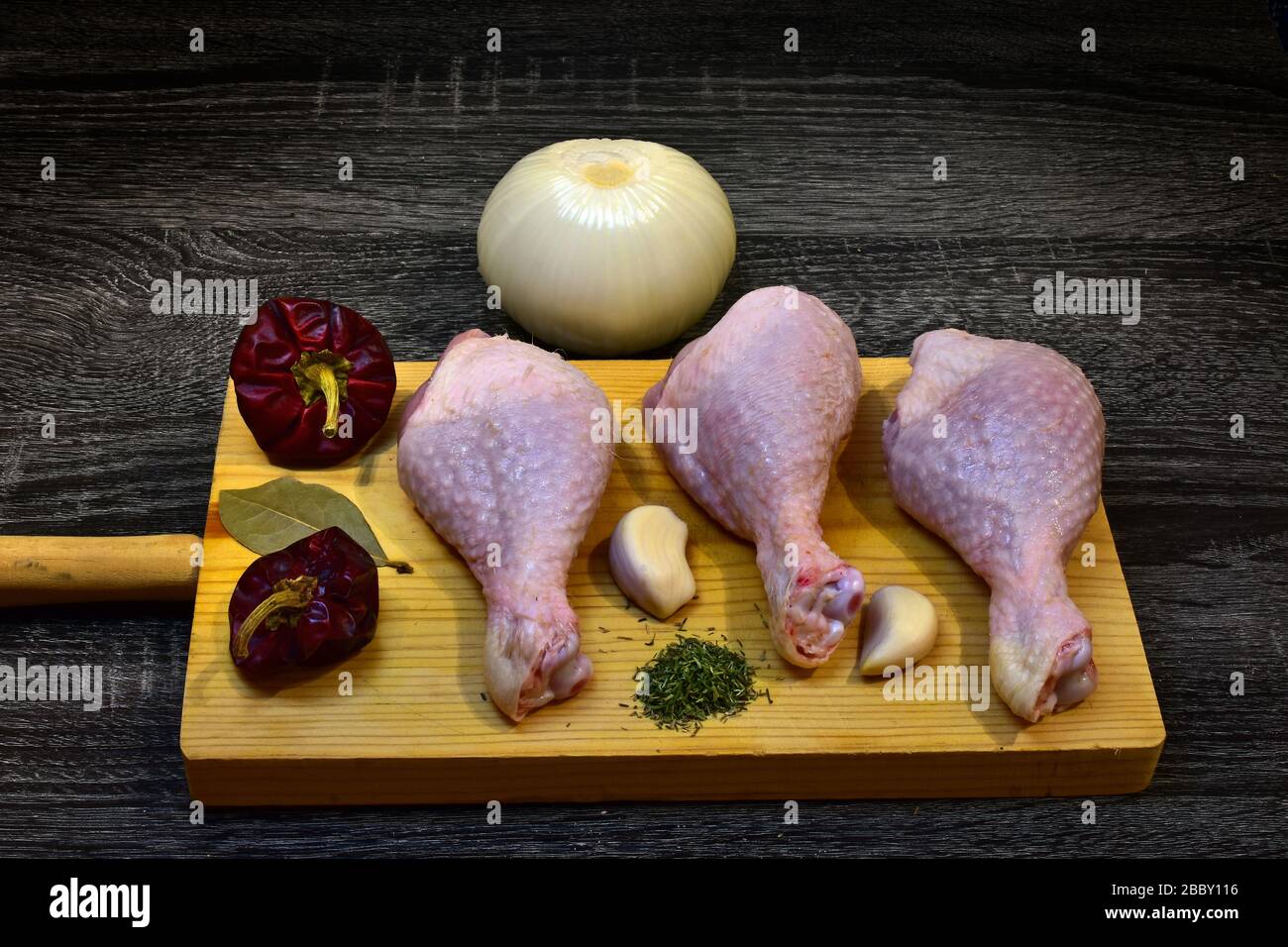 still life with raw chicken drumsticks Stock Photo - Alamy