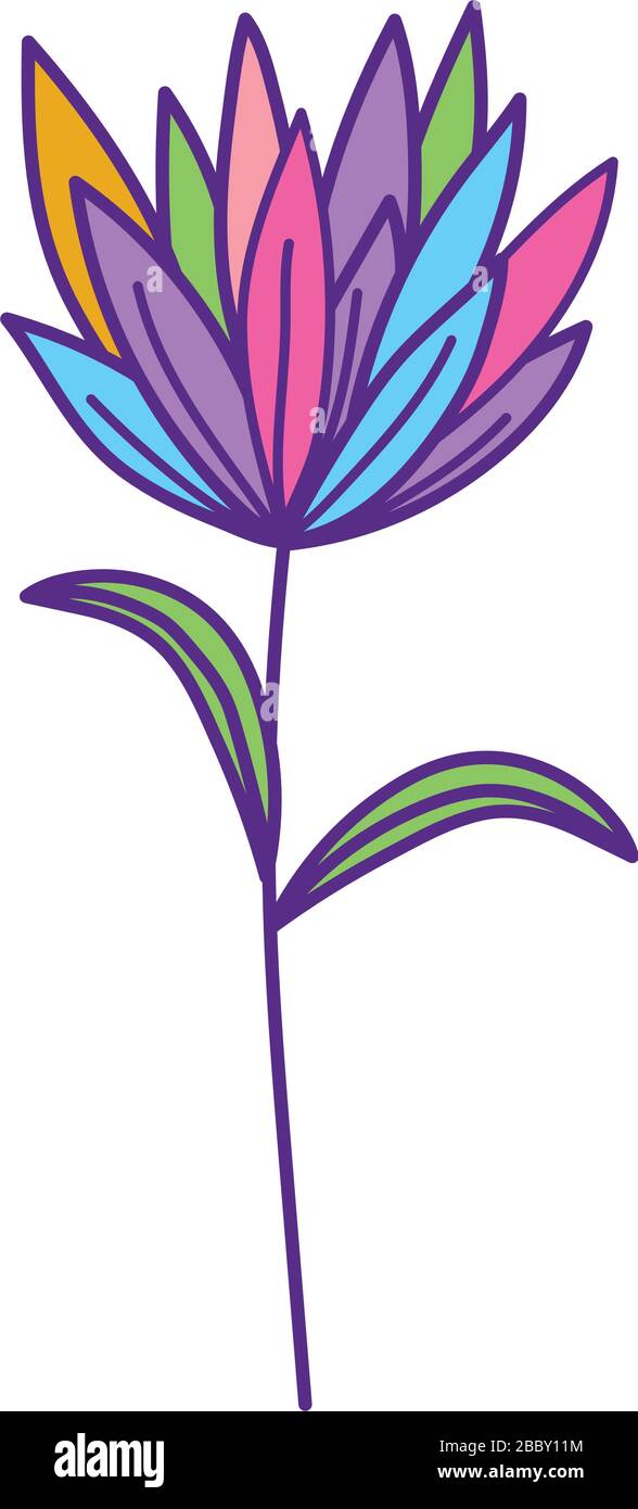 Natural flower design, floral nature plant ornament garden decoration ...