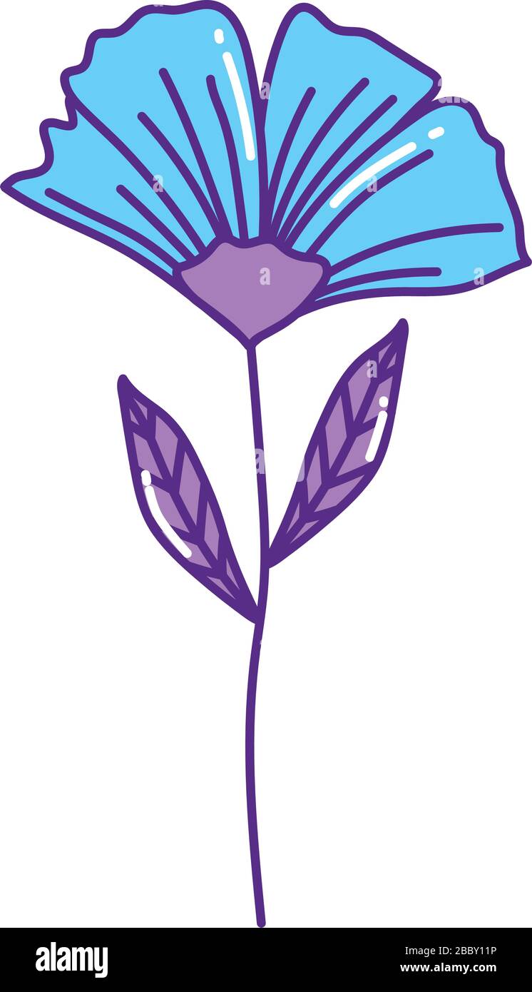 Natural blue flower design, floral nature plant ornament garden ...