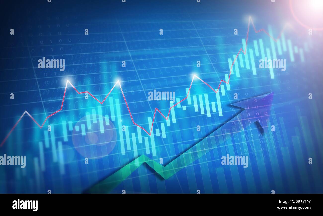 economy curve and arrows Stock Photo - Alamy