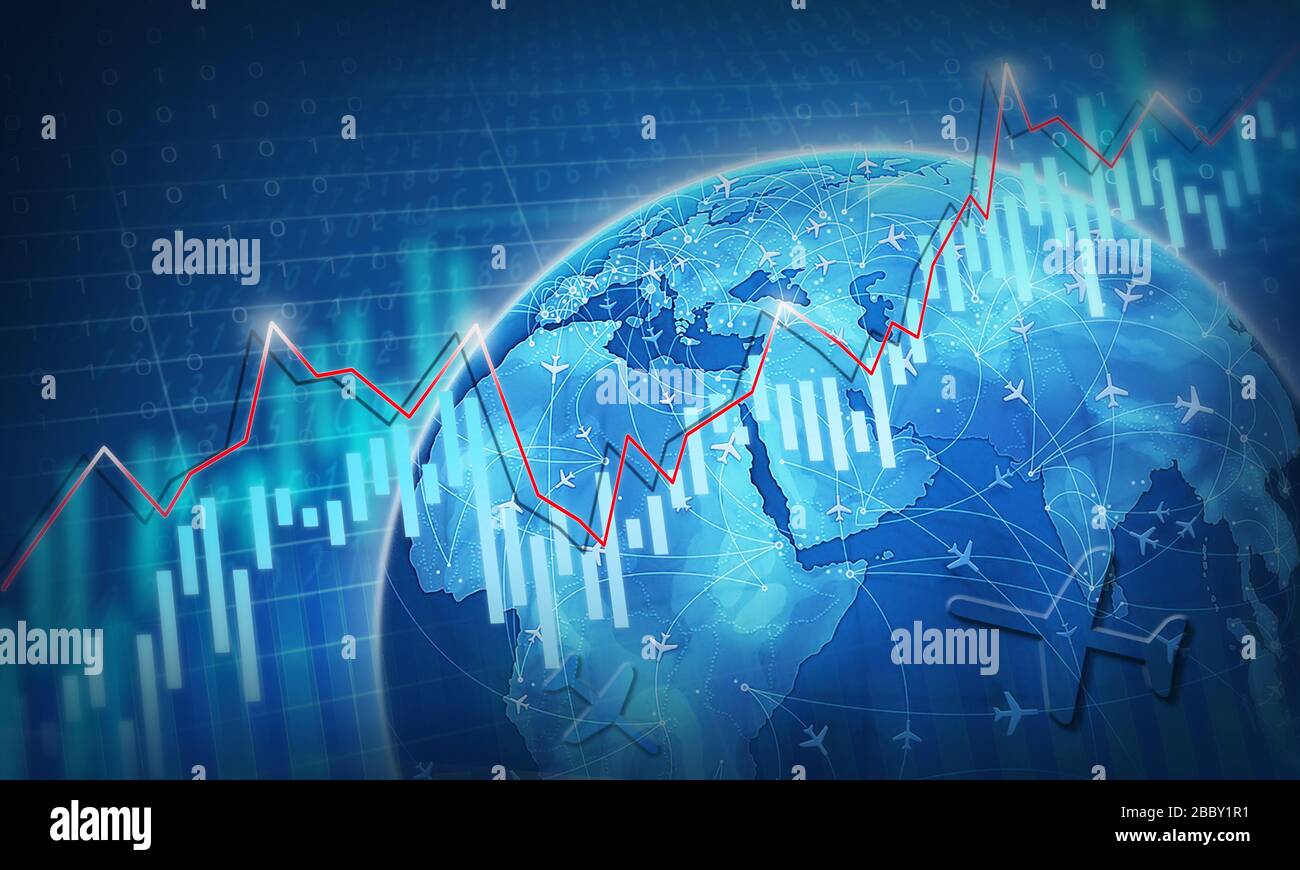 economy curve and arrows Stock Photo - Alamy