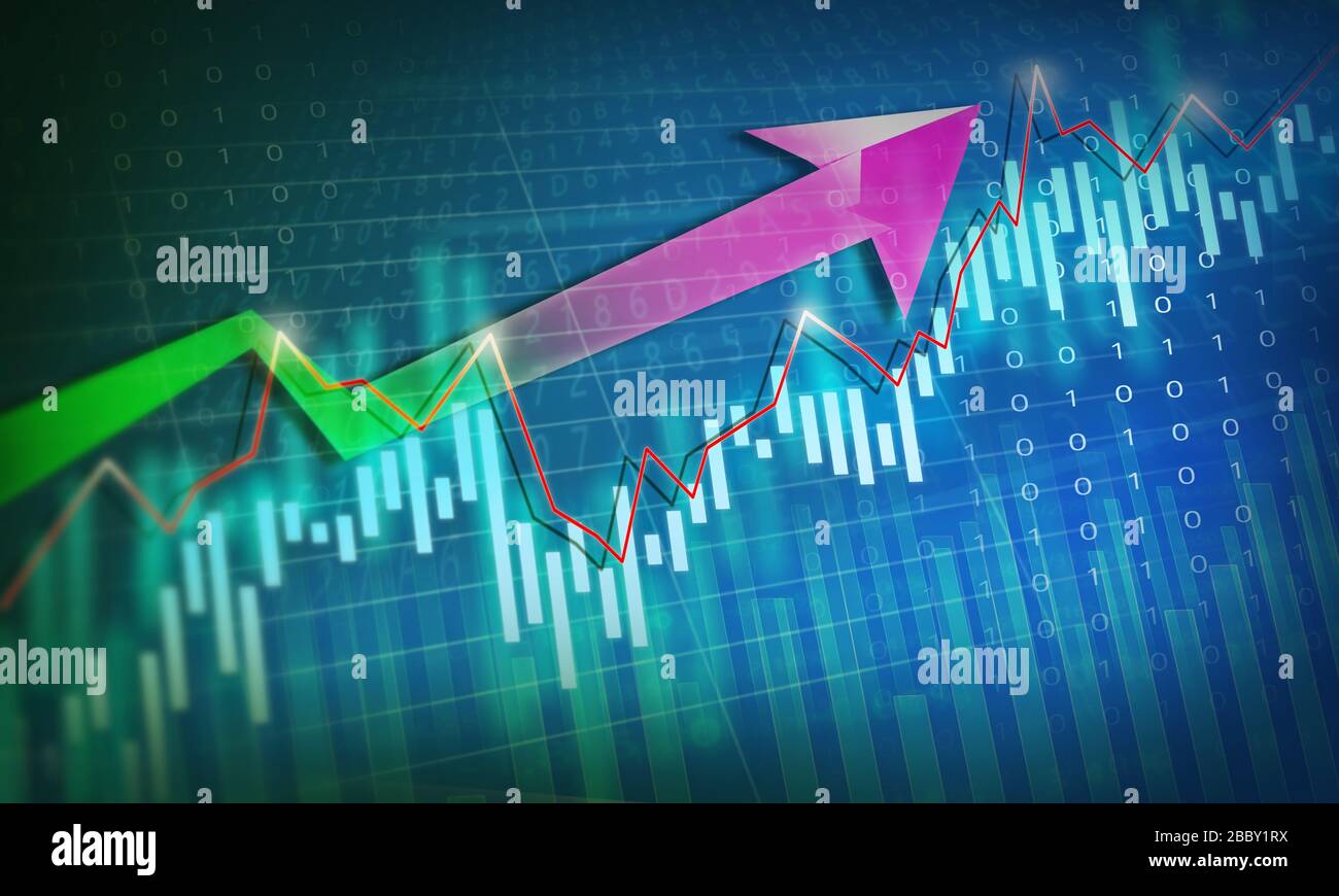 economy curve and arrows Stock Photo - Alamy