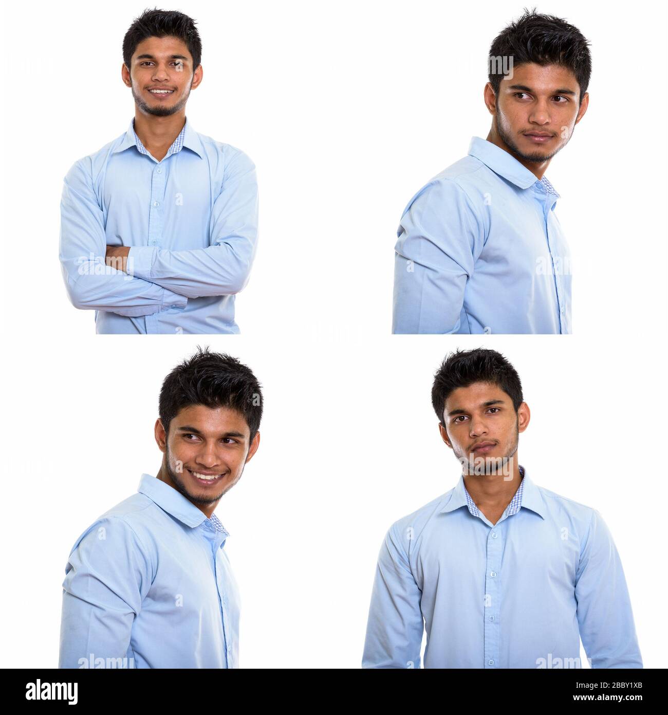 Collage portrait smile men Cut Out Stock Images & Pictures - Alamy