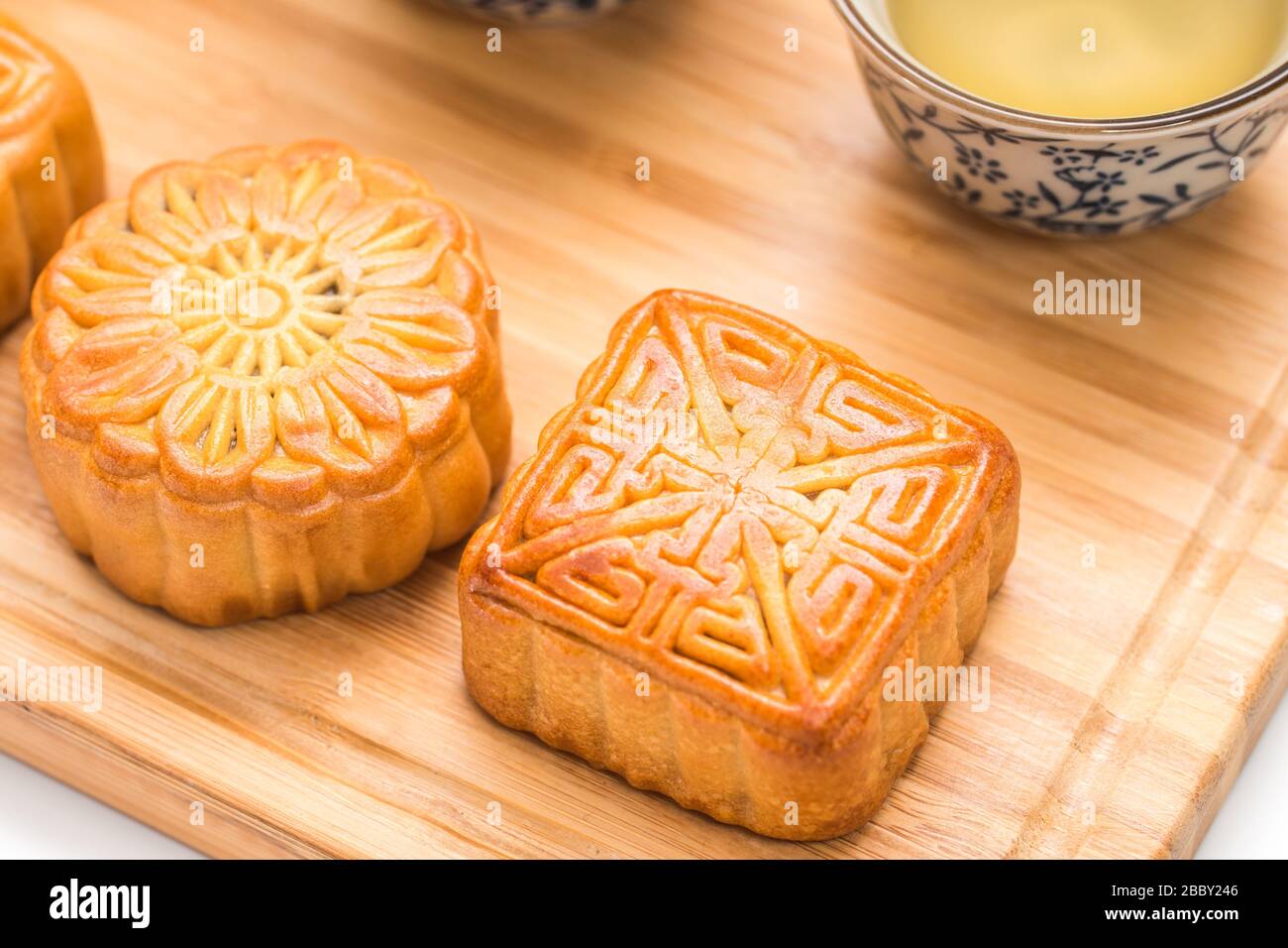 Delicious moon cake for Mid Autumn Festival Stock Photo - Alamy