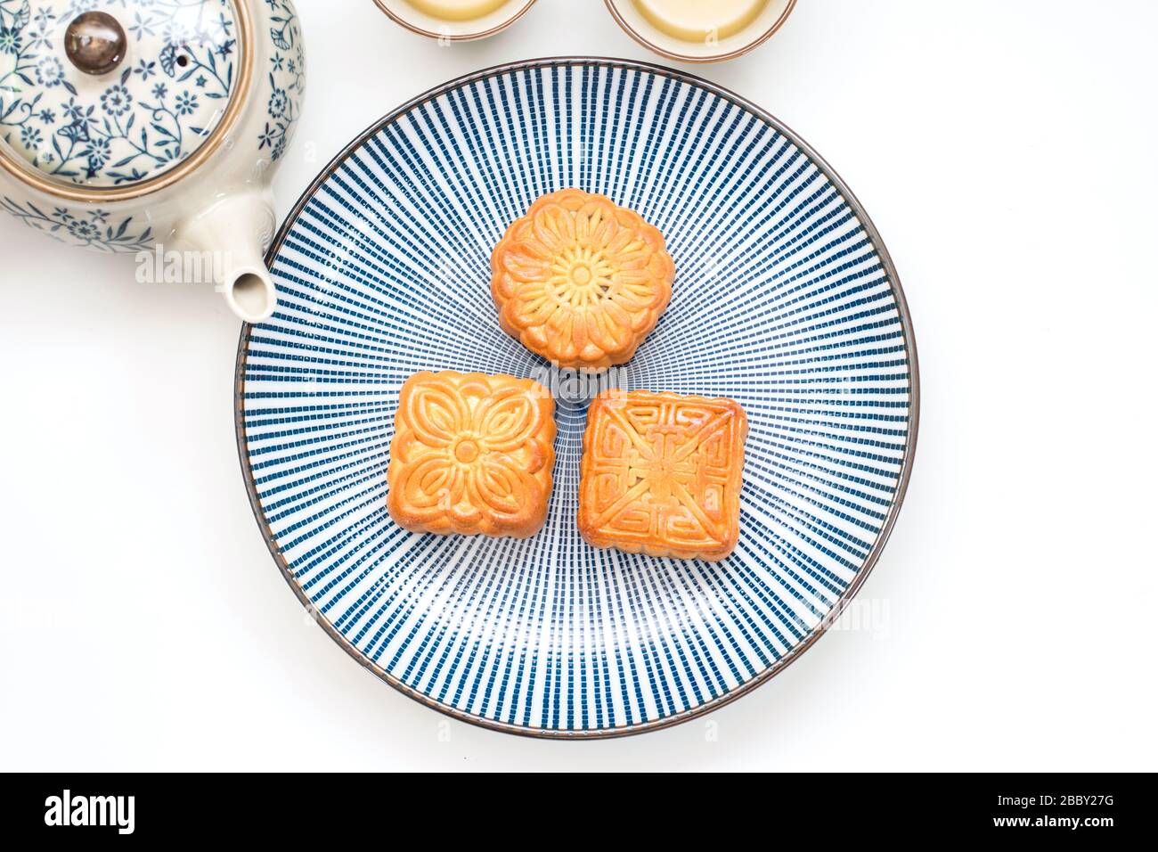 Delicious moon cake for Mid Autumn Festival Stock Photo - Alamy