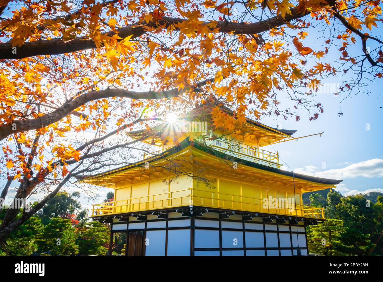 The Golden pavillion at Kinkaku-ji temple - The world heritage site ...
