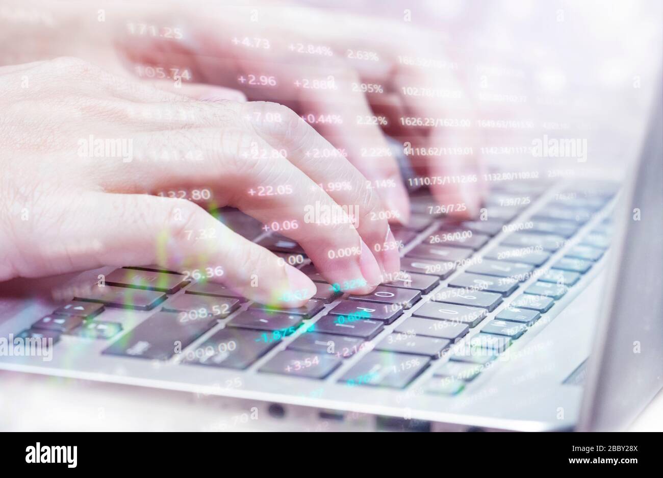 working with computer in the office Stock Photo - Alamy