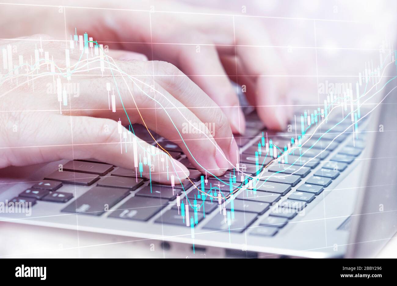 working with computer in the office Stock Photo - Alamy