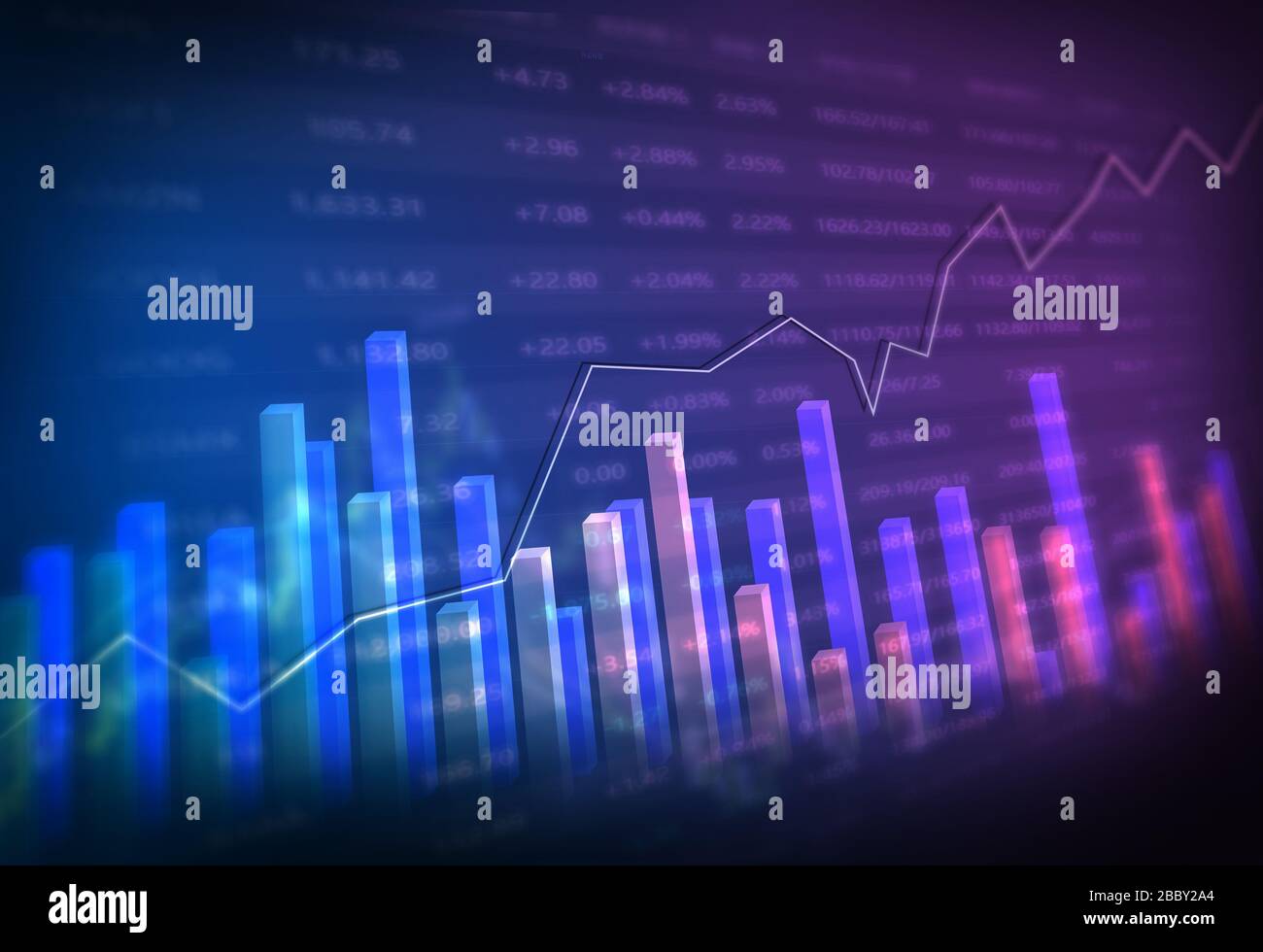 economic graphic concept including curve and arrows Stock Photo - Alamy