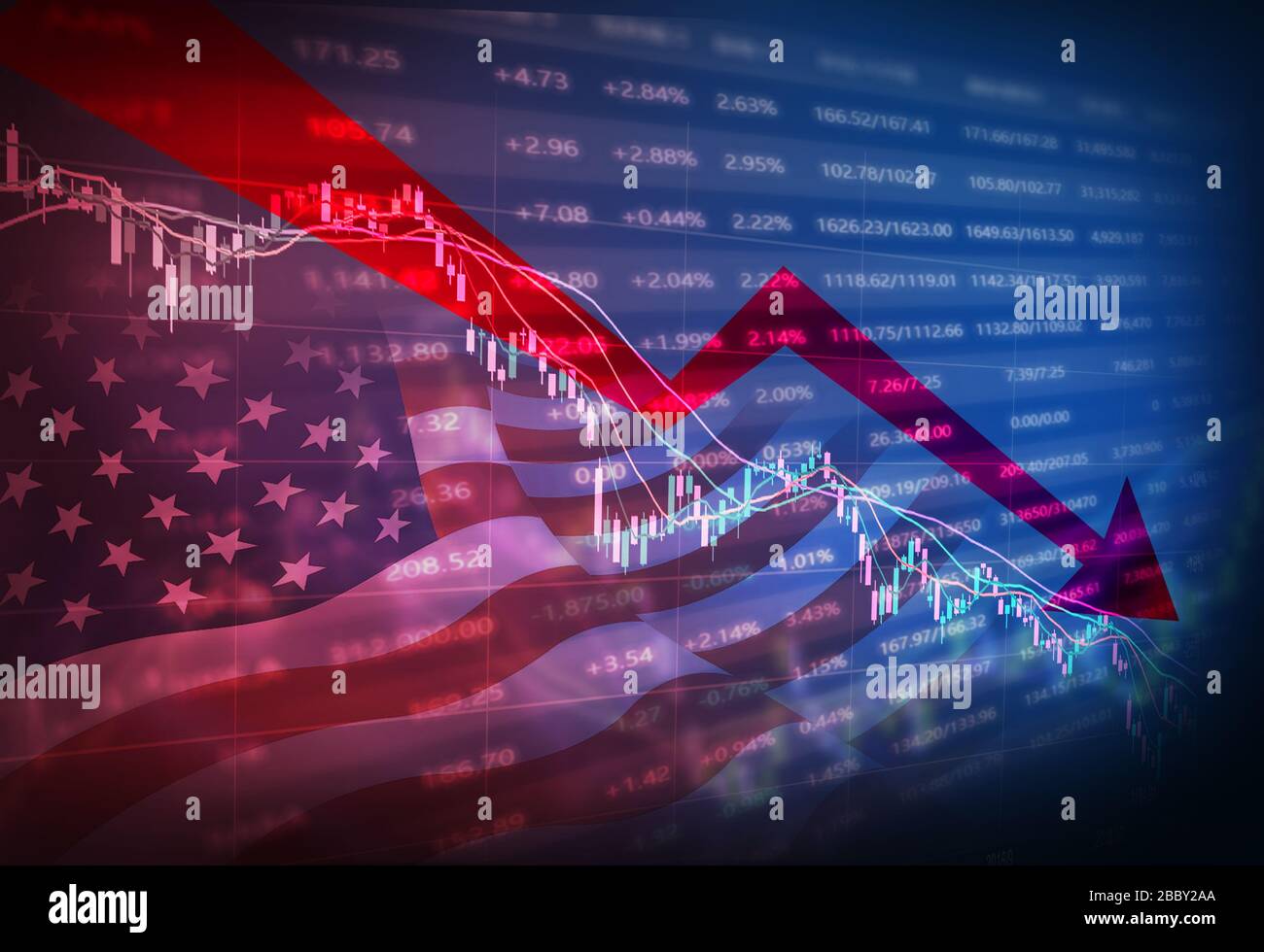 economic graphic concept including curve and arrows Stock Photo - Alamy