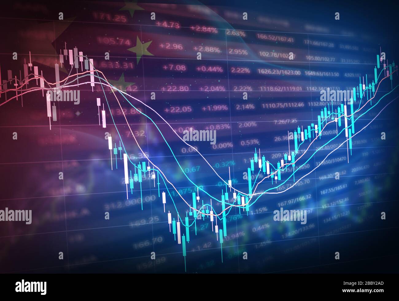 economic graphic concept including curve and arrows Stock Photo - Alamy