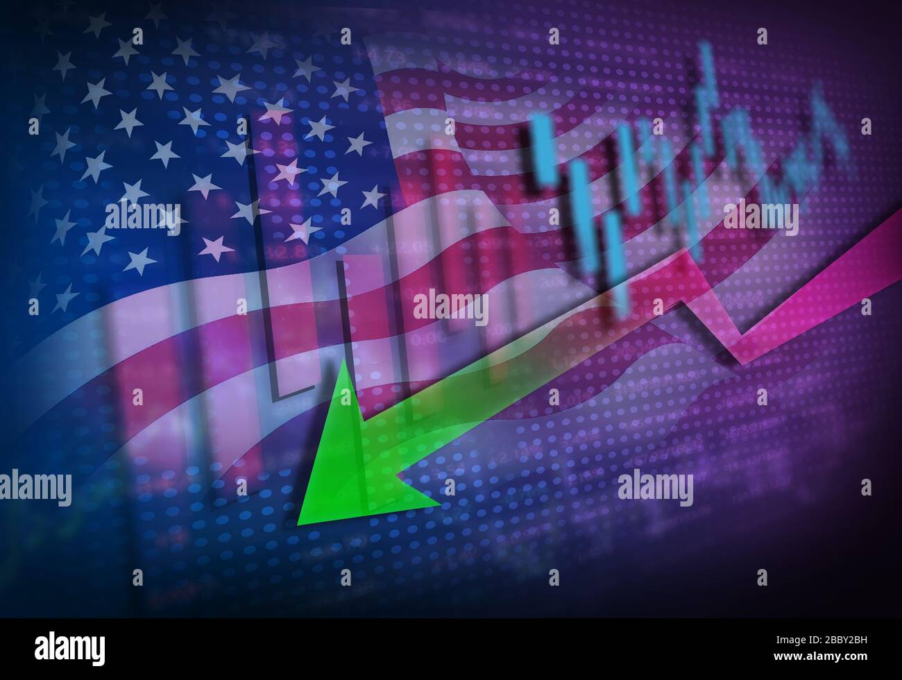 financial curve and arrows for stock or economic concept Stock Photo ...