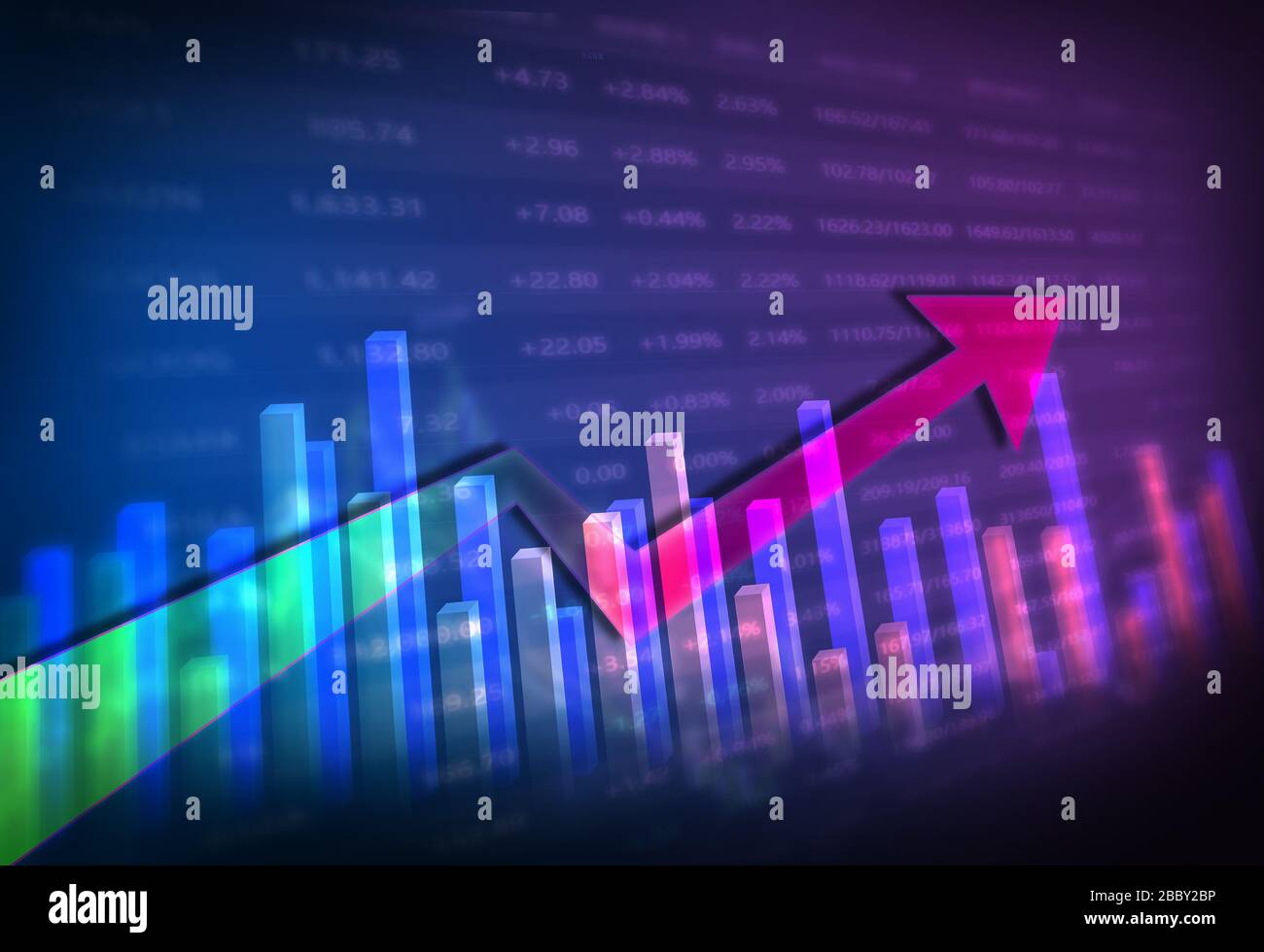 economic graphic concept including curve and arrows Stock Photo - Alamy