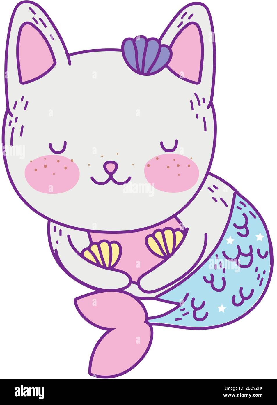 cat siren cartoon design, Kawaii expression cute character funny and ...
