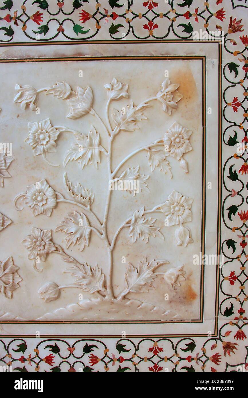Wall design taj mahal hi-res stock photography and images - Alamy