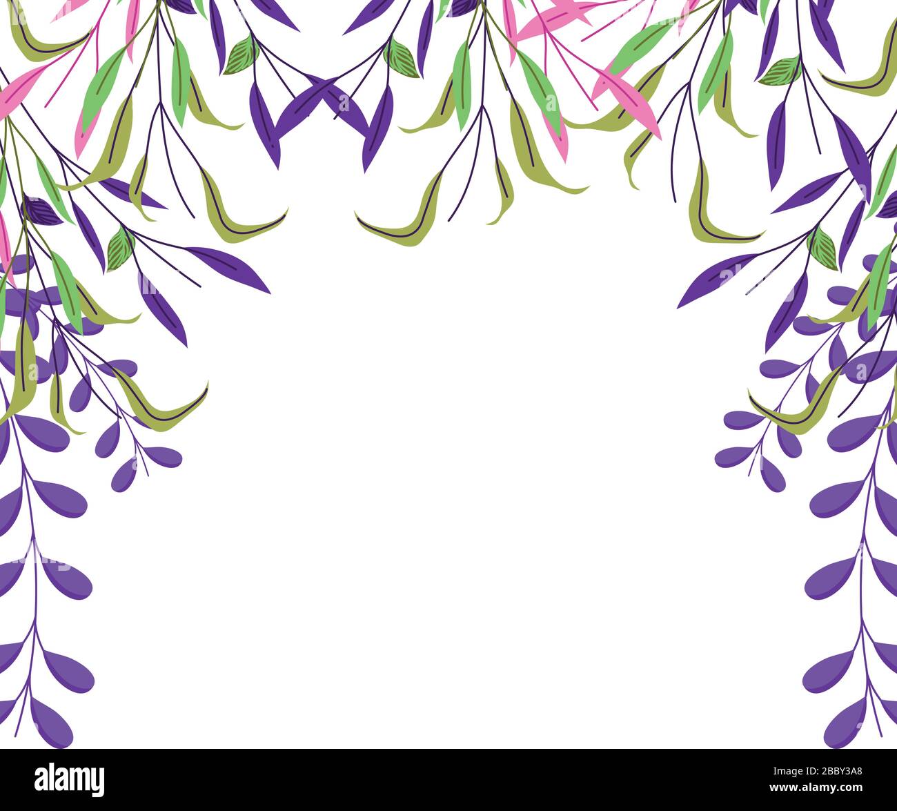 Isolated natural leaves design of Floral nature plant garden ornament ...