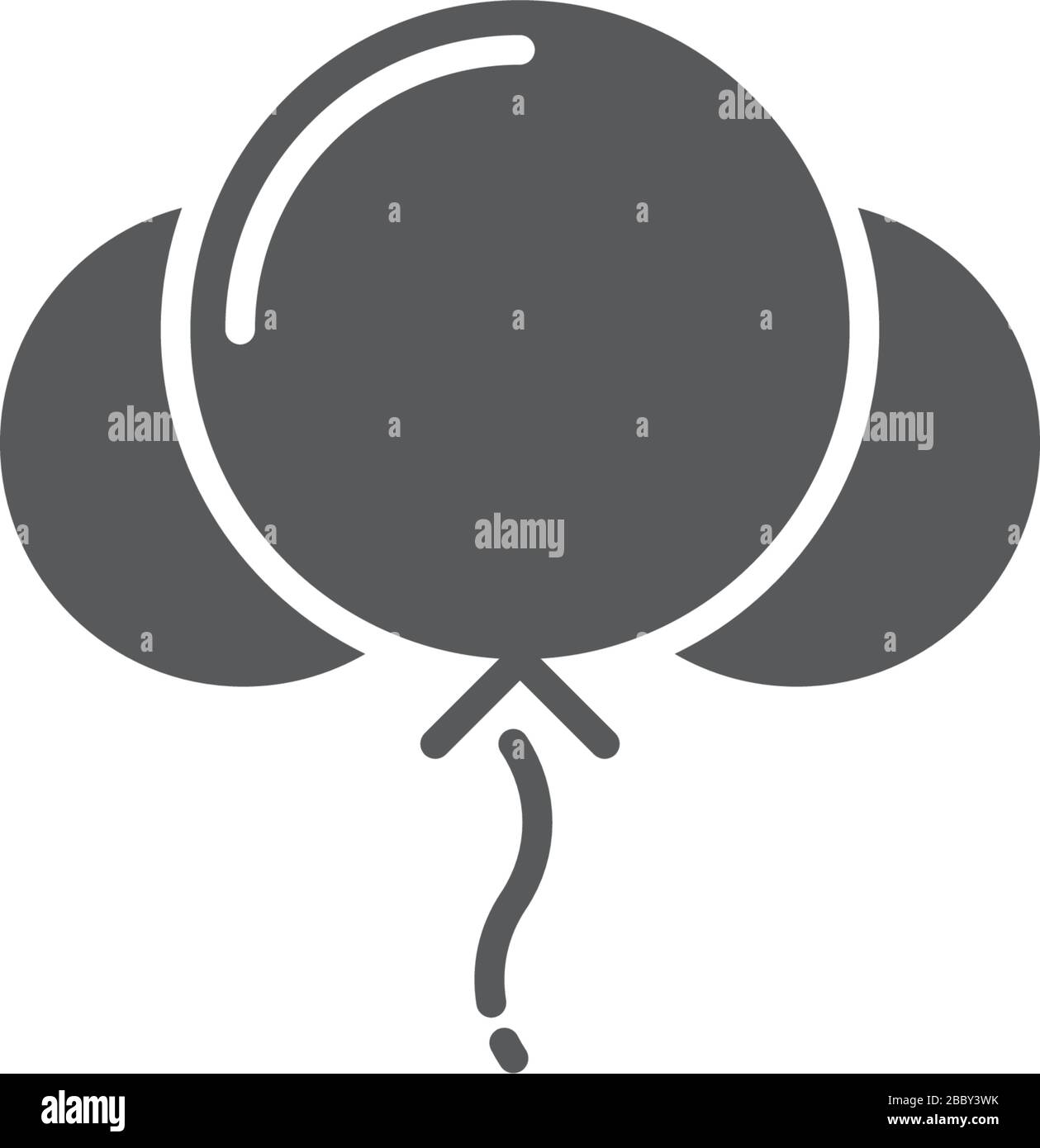 Party balloon vector icon symbol isolated on white background Stock ...