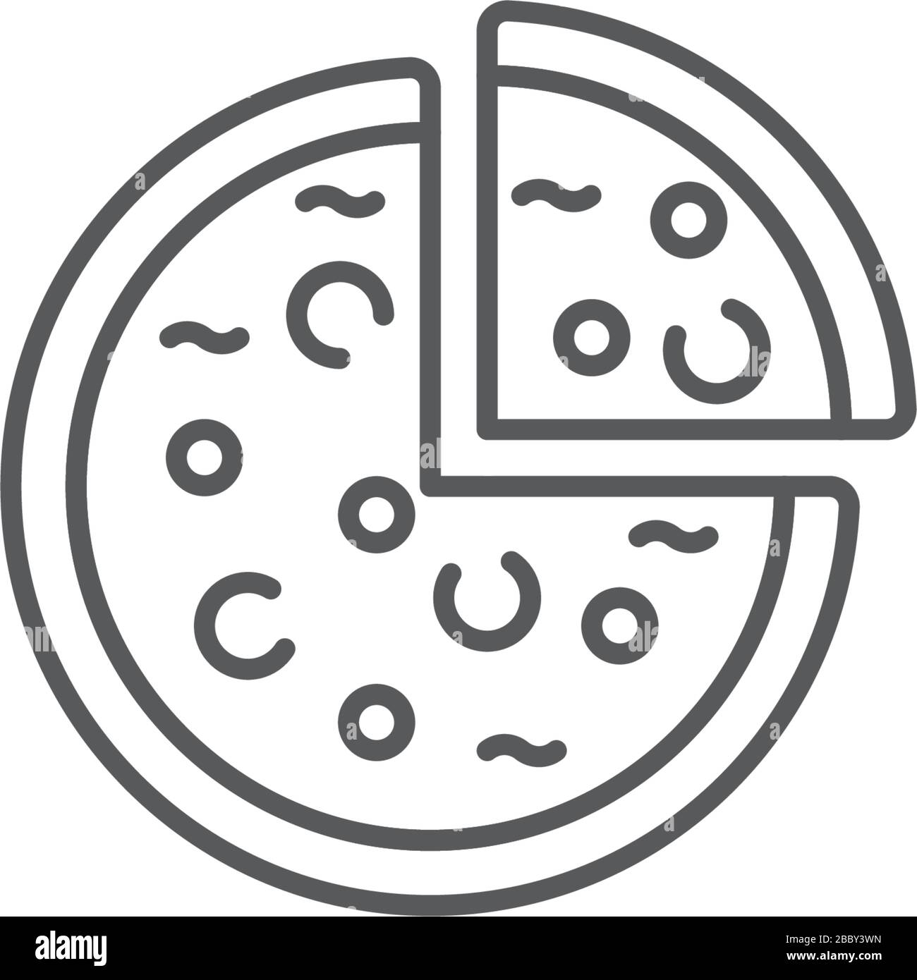 Pizza vector icon symbol food isolated on white background Stock Vector ...