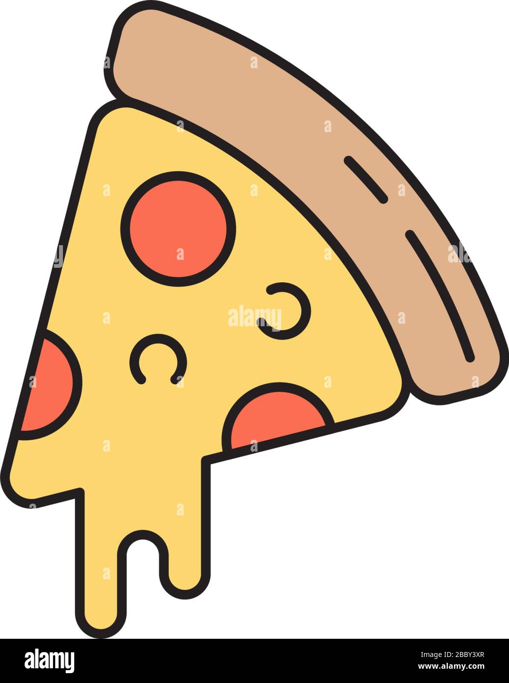 Pizza vector icon symbol food isolated on white background Stock Vector ...