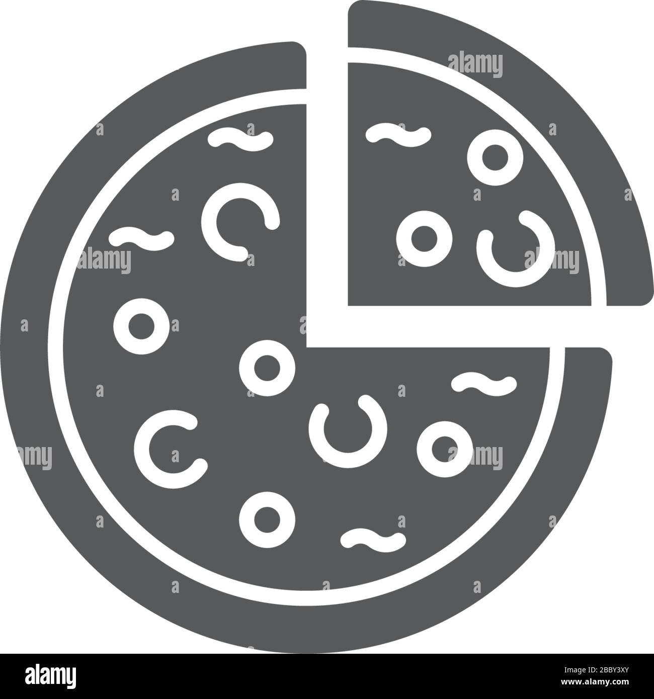 Pizza vector icon symbol food isolated on white background Stock Vector ...