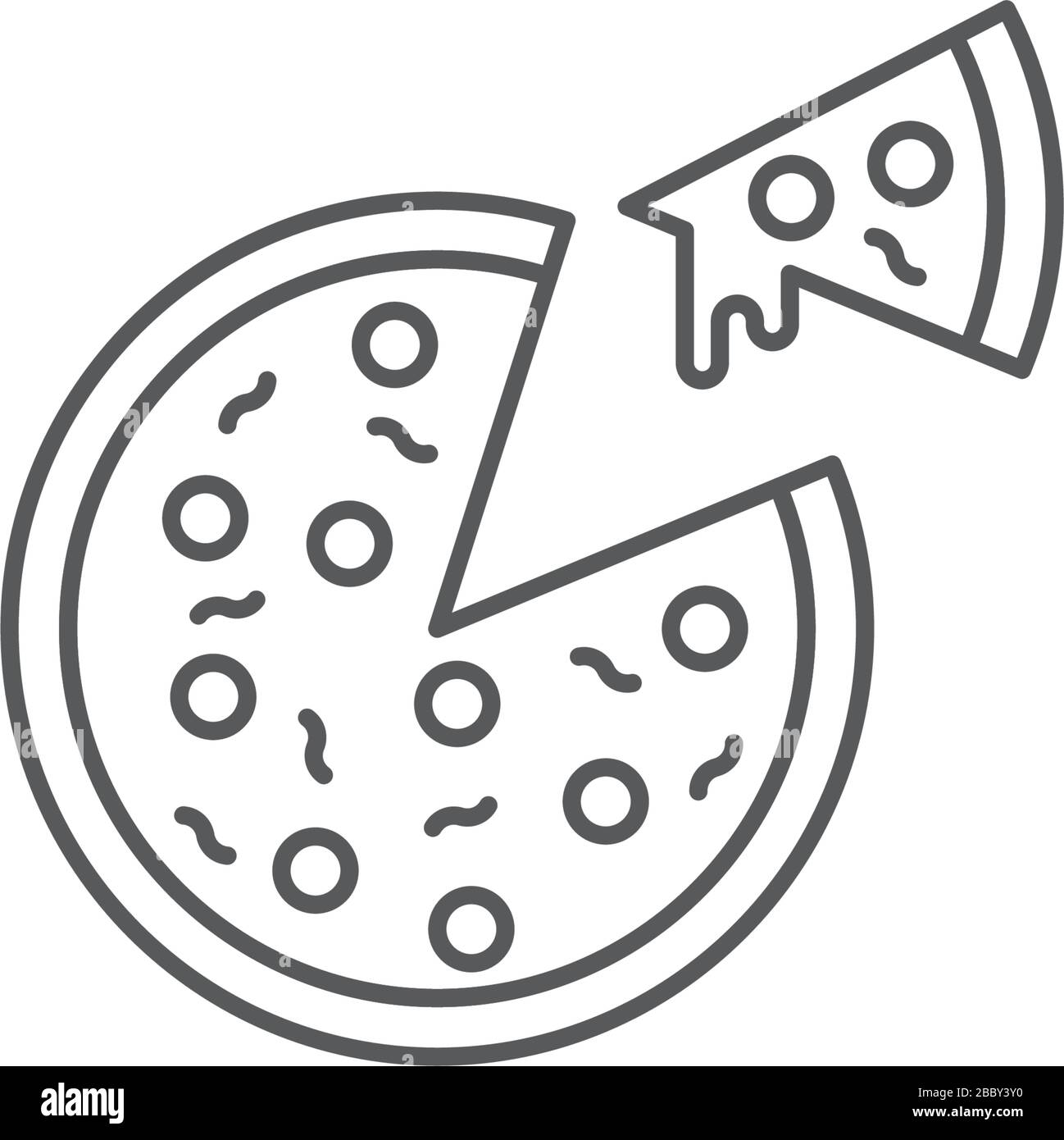 Pizza vector icon symbol food isolated on white background Stock Vector ...