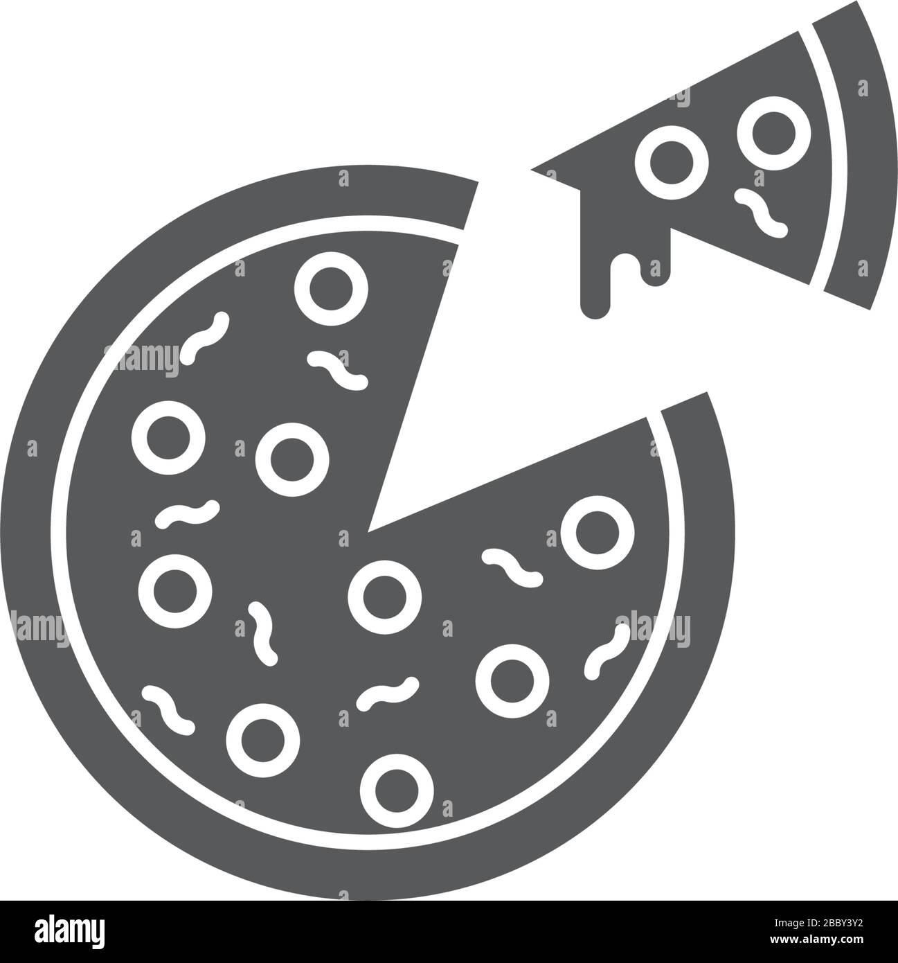 Pizza vector icon symbol food isolated on white background Stock Vector ...