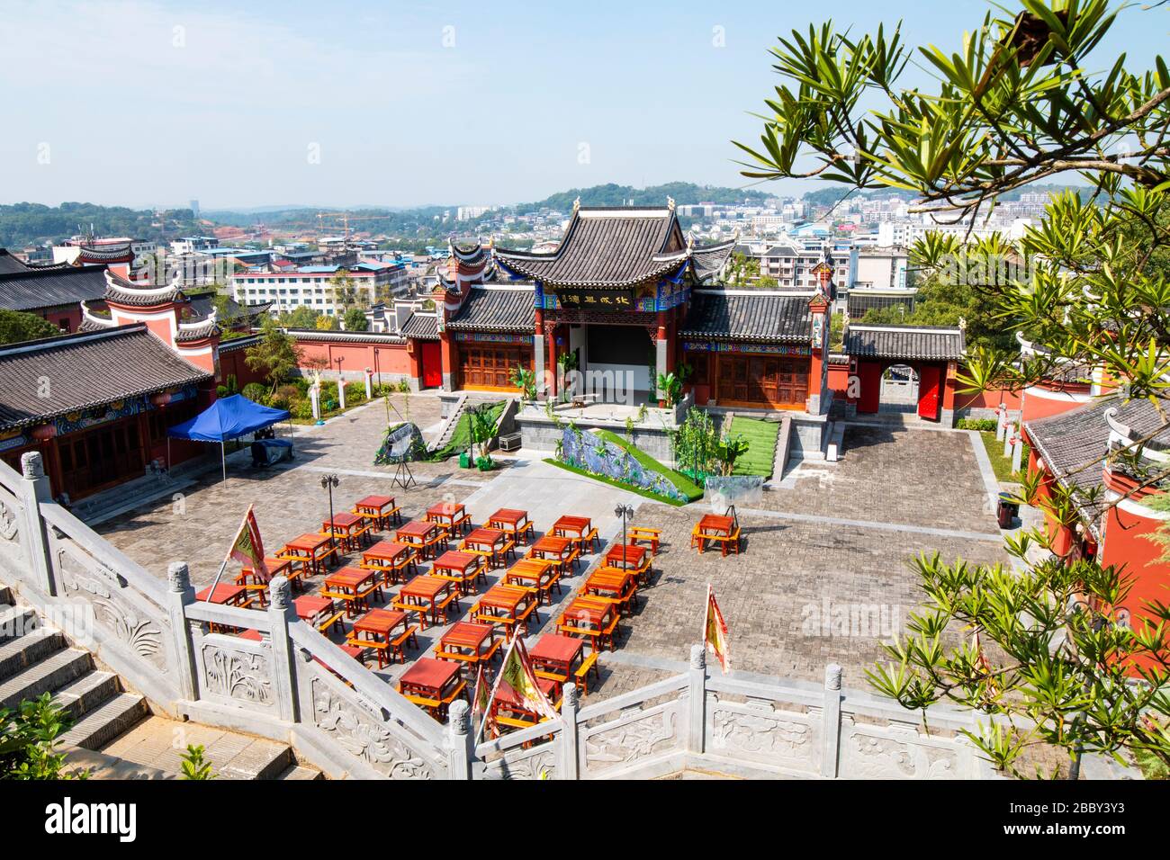 The ancient stage in the temple Stock Photo - Alamy