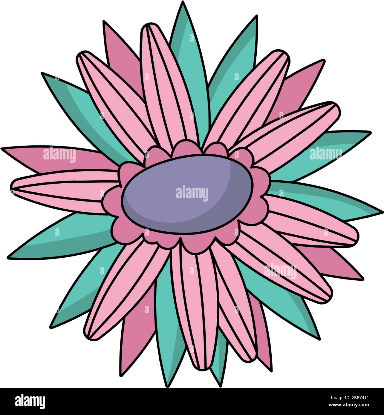 Botanical flower design of Floral nature plant garden ornament botany ...