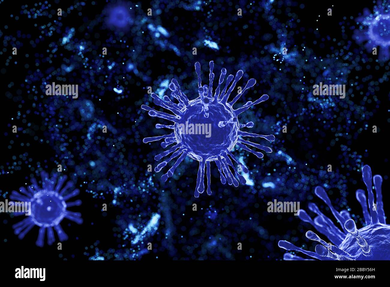 Covid Sars Mers Virus 3D Illustration concept design render for ...