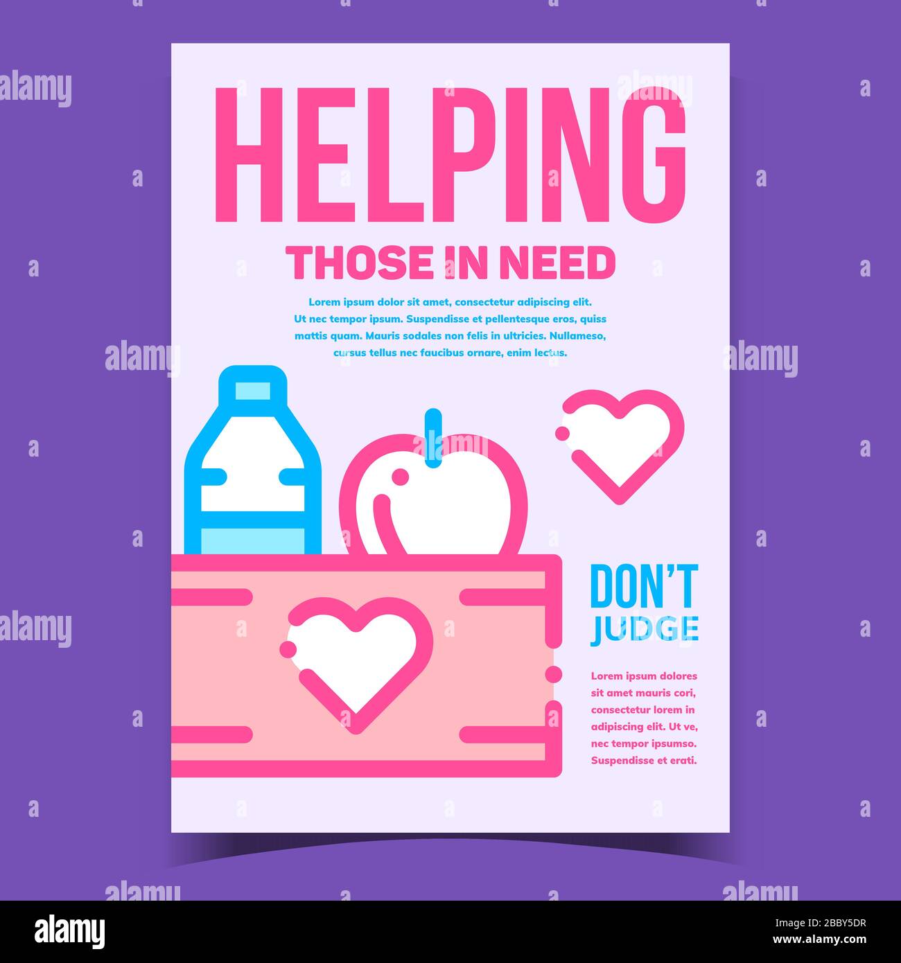 Helping Those In Need Advertising Banner Vector Stock Vector Image ...