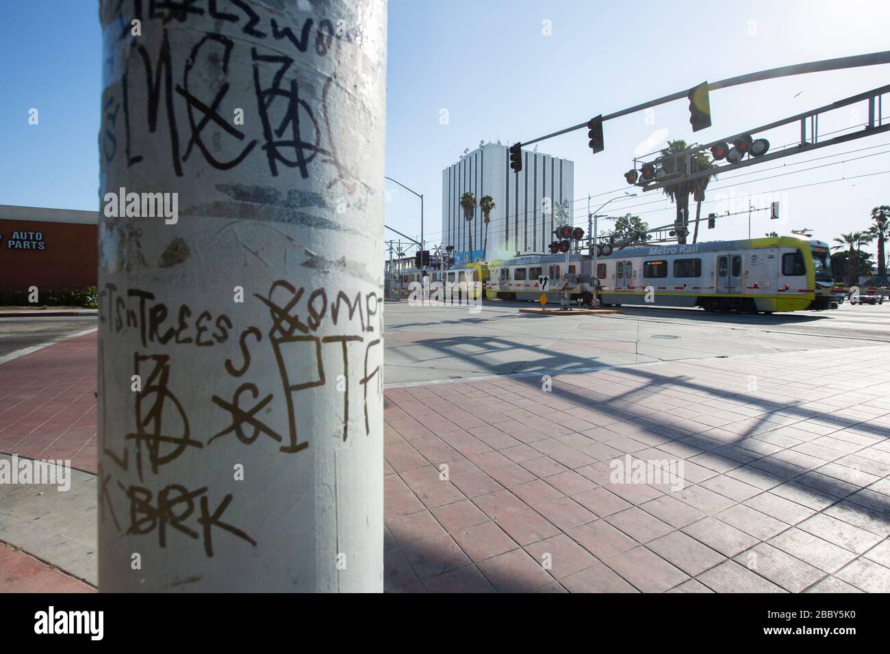 Street view of downtown Compton, California, USA Stock Photo - Alamy