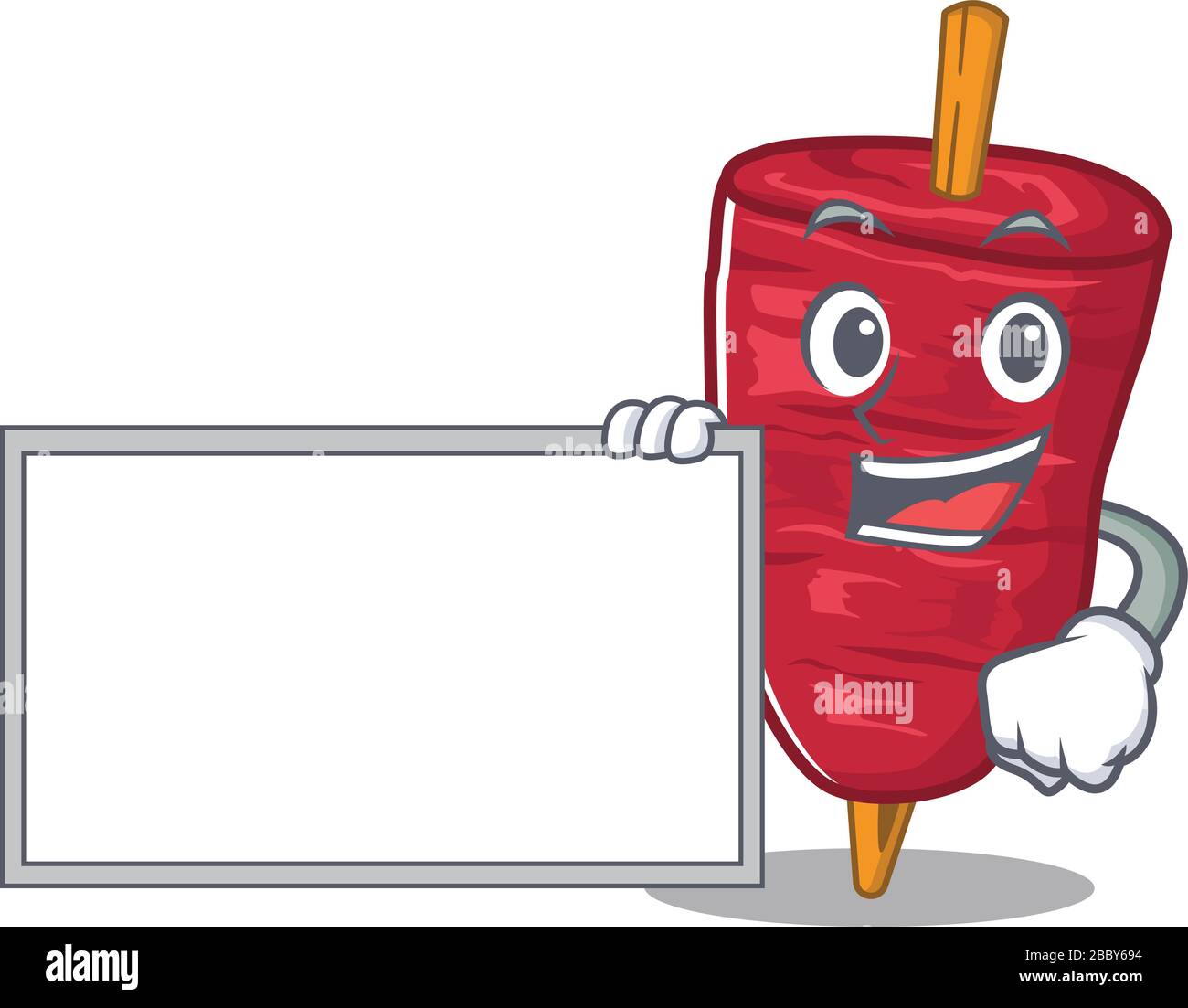 Doner kebab cartoon character design style with board Stock Vector ...