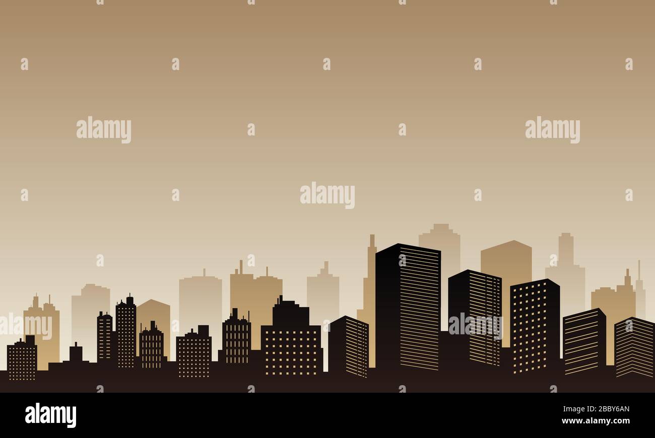 The downtown of background with many building Stock Vector Image & Art ...
