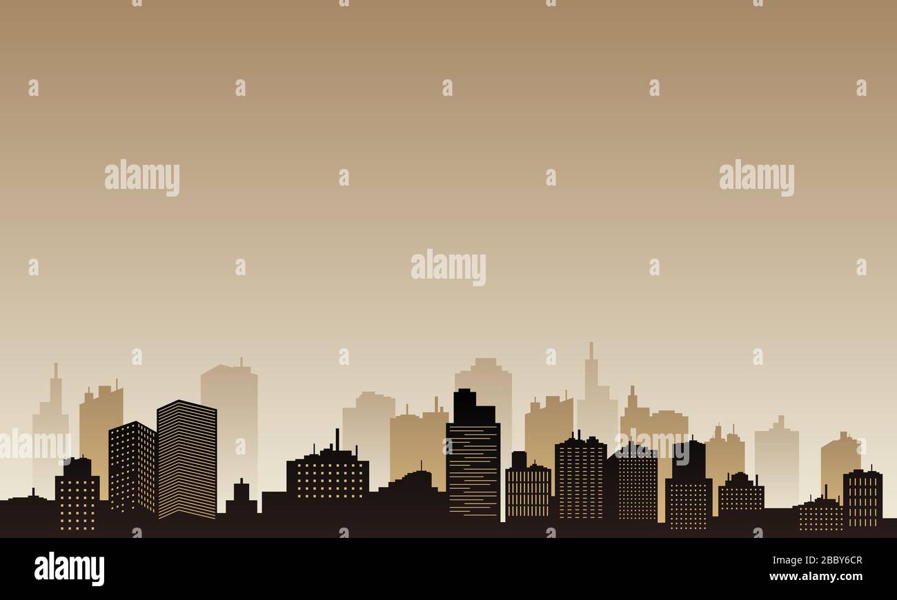 The downtown of background with many building Stock Vector Image & Art ...