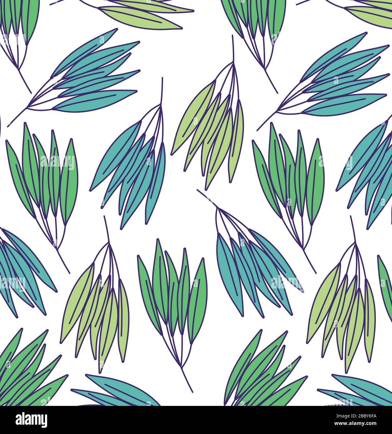 Botanical leaves background design of Floral nature plant garden ...