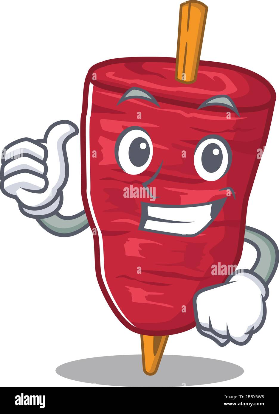 Doner kebab cartoon character design making OK gesture Stock Vector ...