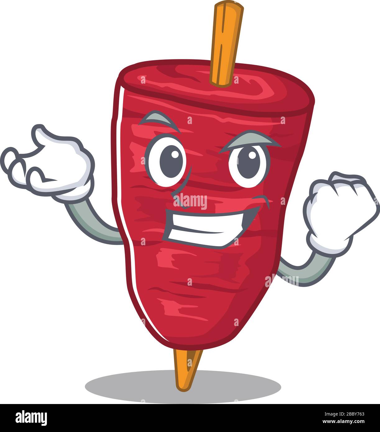 A dazzling doner kebab mascot design concept with happy face Stock ...