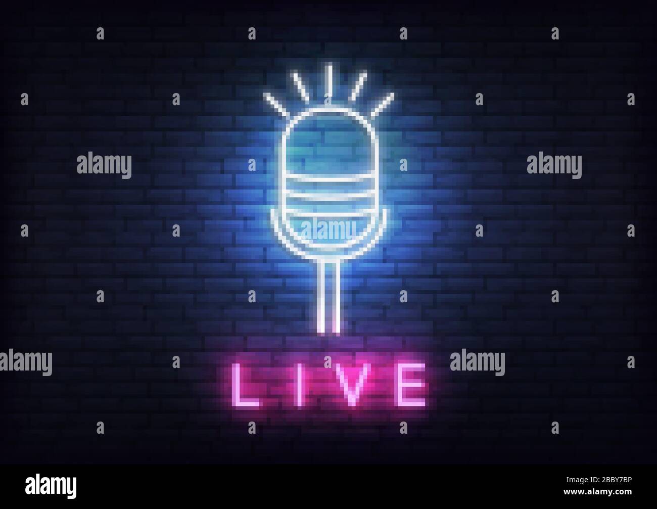 Podcast neon sign glowing Stock Vector Images - Alamy