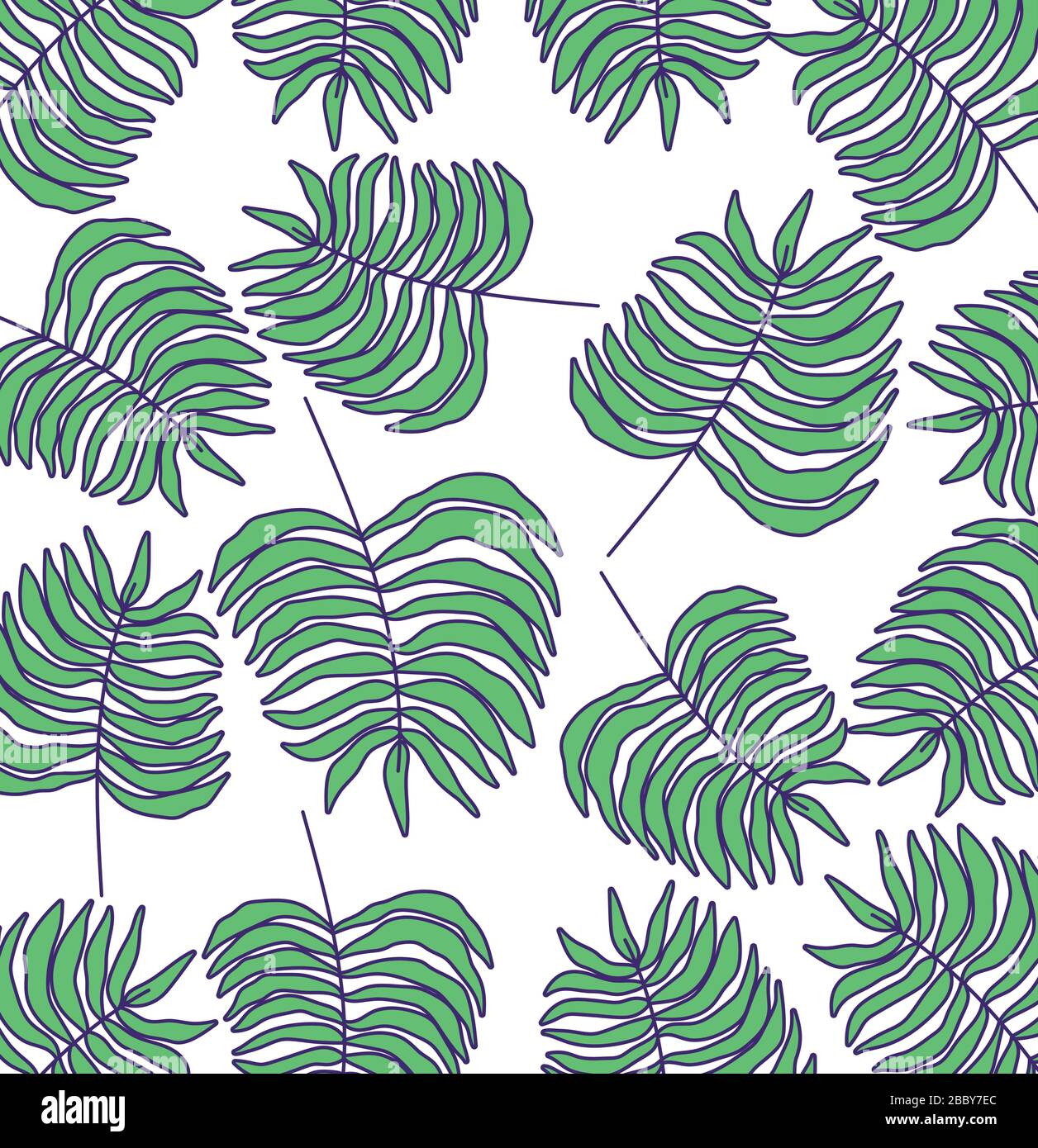 Botanical leaves background design of Floral nature plant garden ...