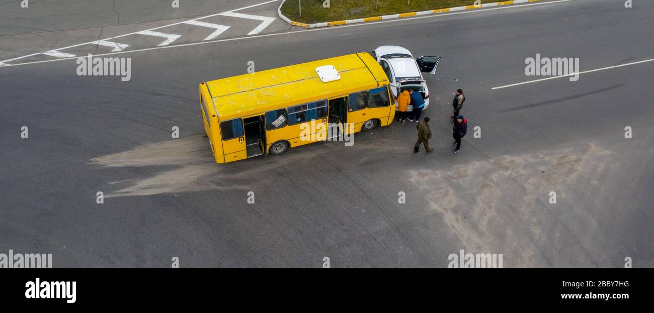 January 23, 2020 Ukraine, Kiev: January 23, 2020 Ukraine, Kiev: A bus ...