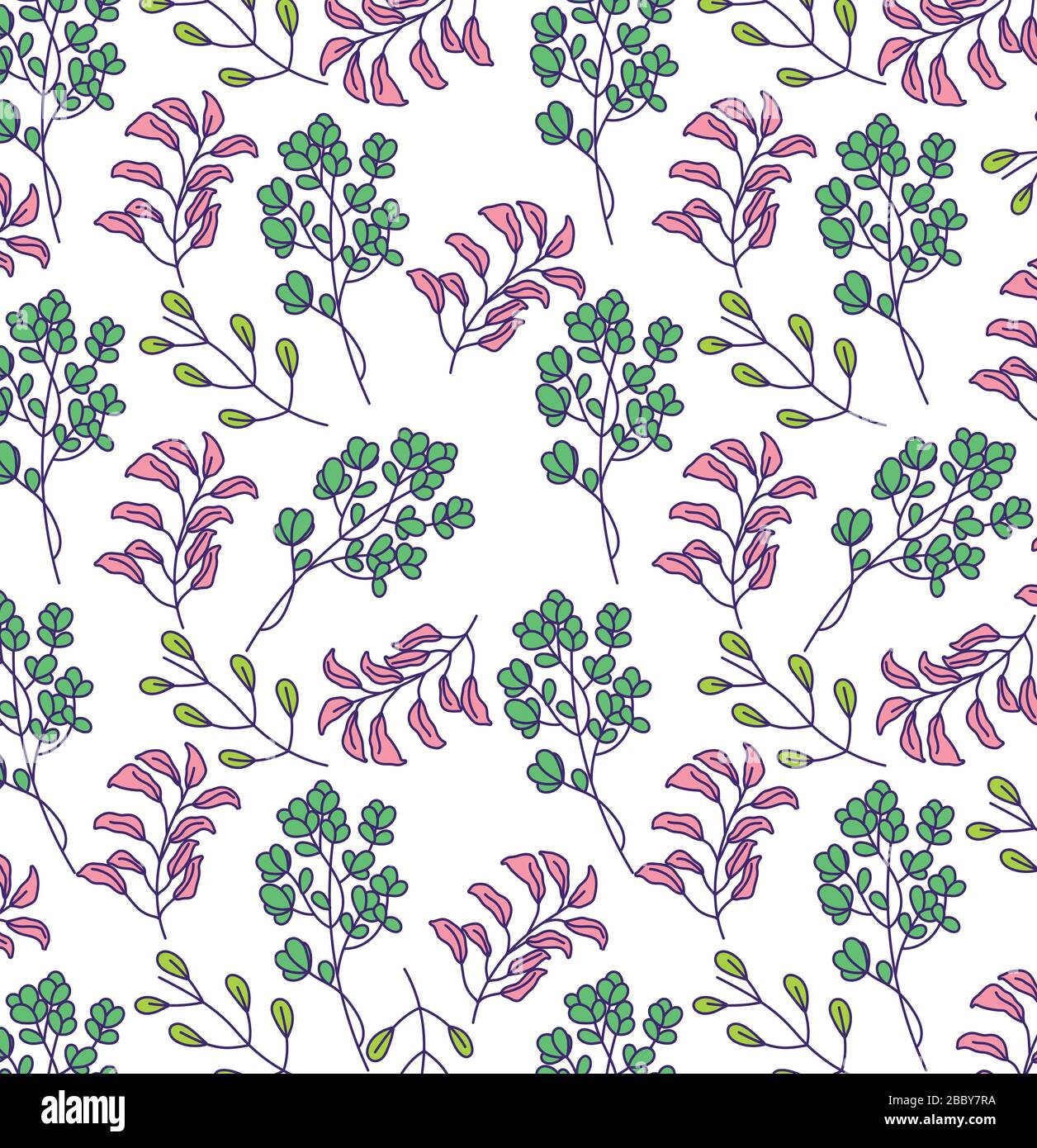 Botanical leaves background design of Floral nature plant garden ...