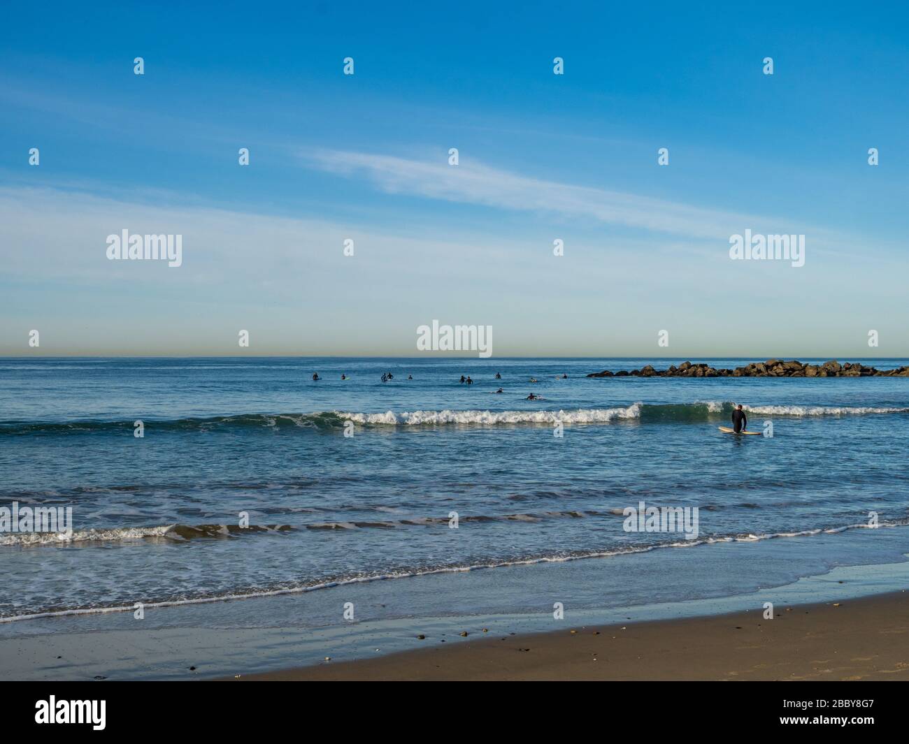 Surf breakwater surfer hi-res stock photography and images - Alamy